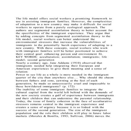 The life model offers social workers a promising framework to use | PDF