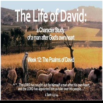 A timeline of the reign of King David of Israel | PPTX