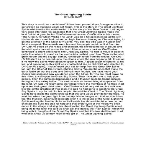 The Lightning Spirit | DOC