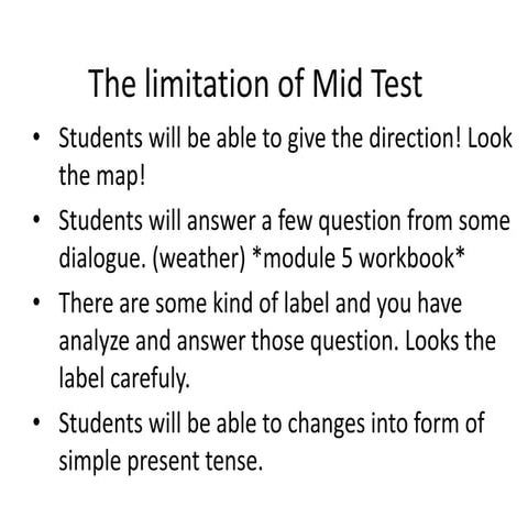 The limitation of Mid Test 7.pptx The limitation of Mid Test 7.pptx