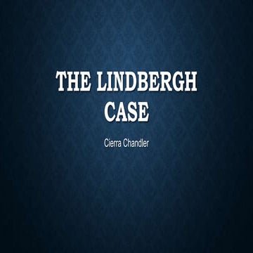 The Lindbergh Case | PPTX
