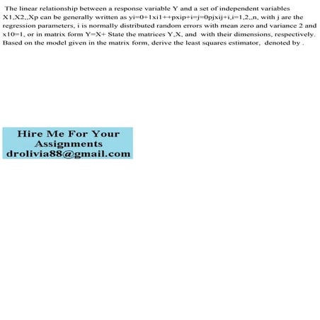 The linear relationship between a response variable Y and a set of in.pdf
