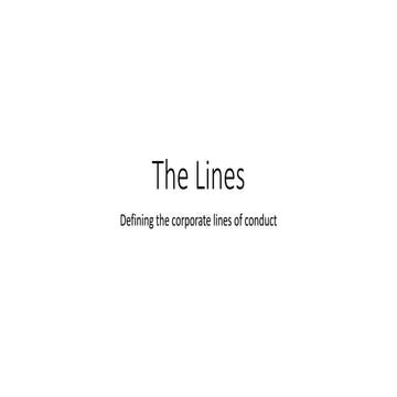 The Lines of Corporate Conduct | PPT