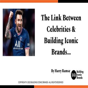 The Link Between Celebrities & Building Iconic Brands | PPT
