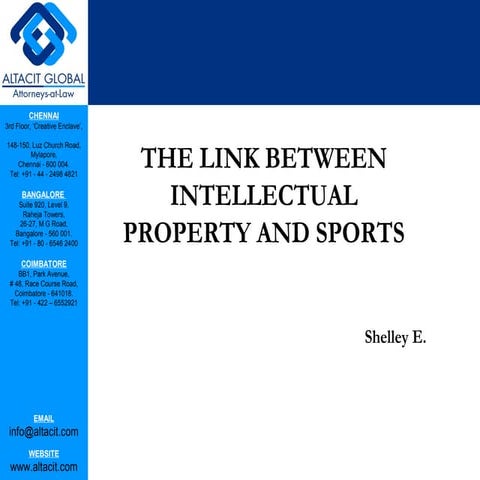 The link between intellectual property and sports | PPT