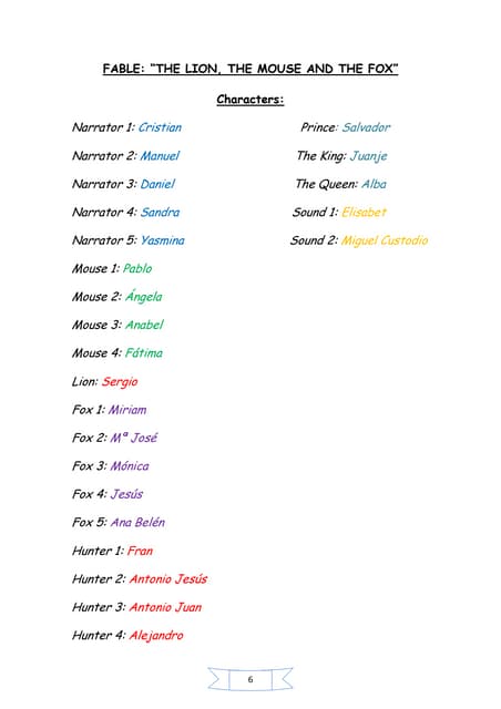 The lion and the mouse - Play Script | DOCX