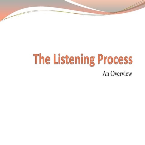The Listening Process | PPTX