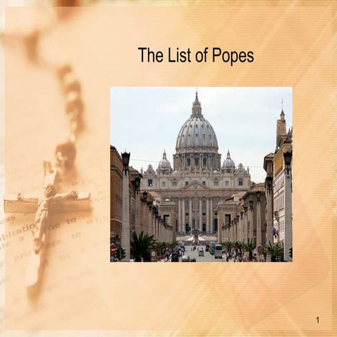 The List of Popes made with ConceptDraw MindMap | PPTX