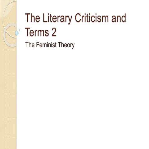 The Feminist Criticism | PPTX