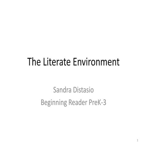 The literate environment | PPT