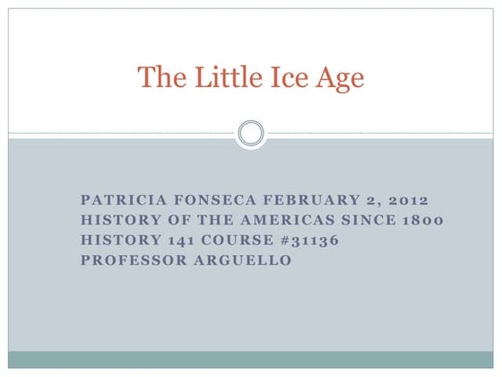 The little ice age | PPT