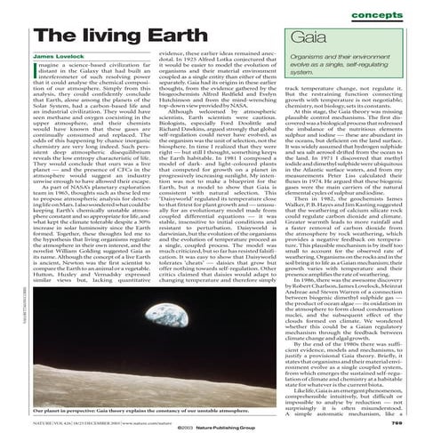 The Living Earth - James Lovelock | PDF