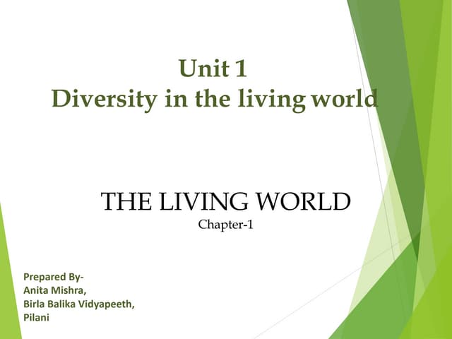 Class 11 Chapter 1 The Living World | PPTX