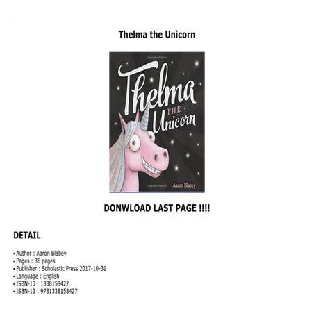 Thelma the Unicorn | PDF