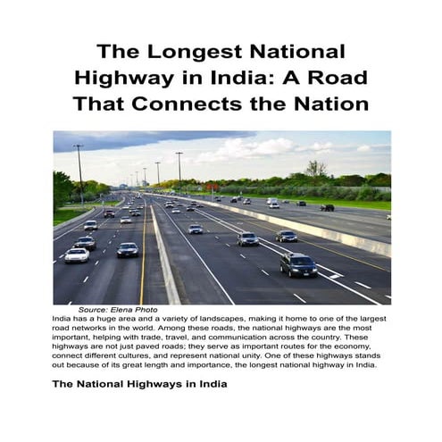 The Longest National Highway in India_ A Road That Connects the Nation.pdf