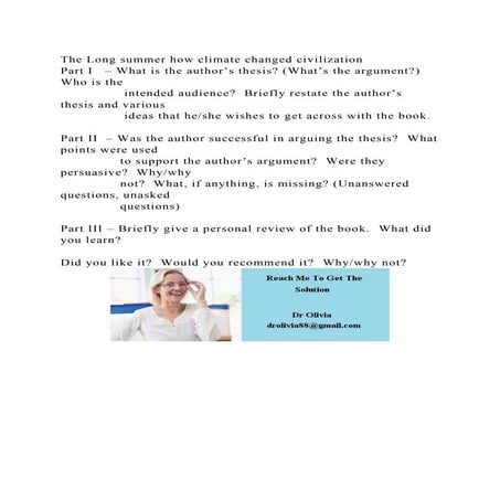 The Long summer how climate changed civilizationPart I – What is.docx