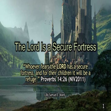 The lord is a secure fortress | PPTX