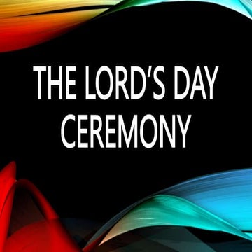 The Lord's Day Celebration | PPTX