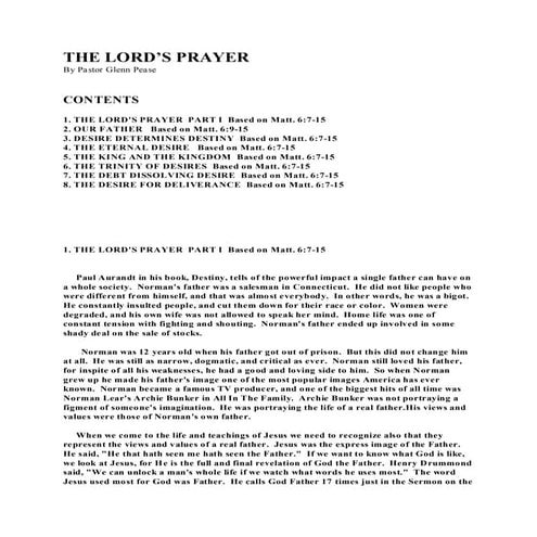 The lords prayer | PDF