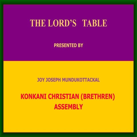 The Lord’S Table | PPT | Christianity | Religion & Spirituality