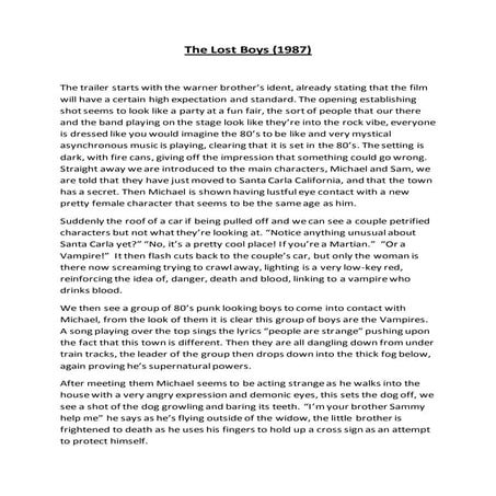 The lost boys | DOCX