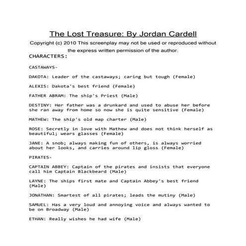 The losttreasuremap | DOC