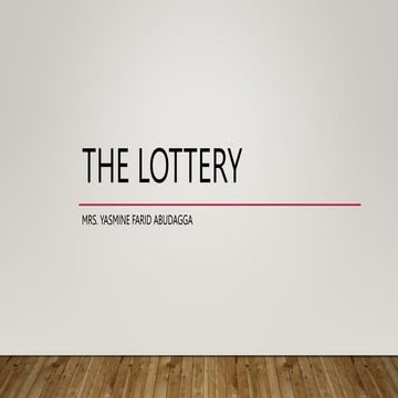 The lottery analysis short story p .pptx