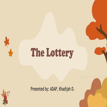 The_Lottery_by_Shirley_Jackson: all the things you must know | PPTX