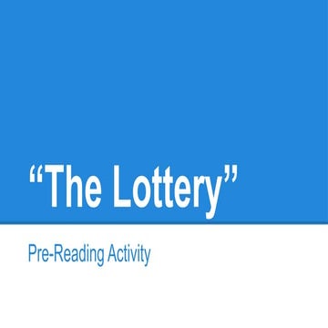 The Lottery Pre Reading Activity -1.pptx