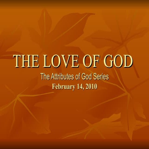 The Love Of God | PPT