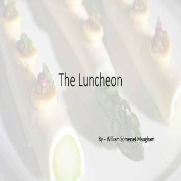 The luncheon | PPTX
