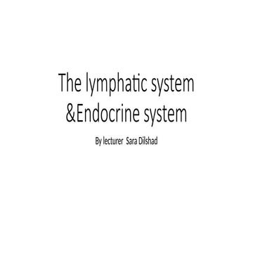 Endocrine and Lymphatic System | PPTX