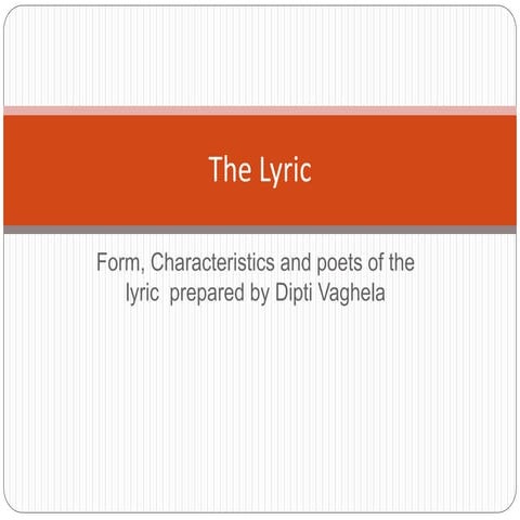 The lyric | PPTX