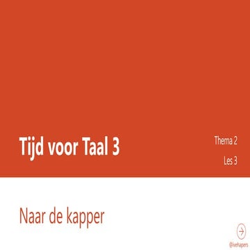 Thema 2 les 3 - naar de kapper | PPTX