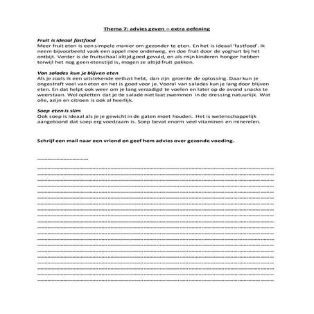 Thema 7 extra oefening advies geven | DOCX