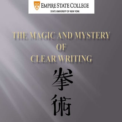 The Magical Art of Clear Writing | PPTX