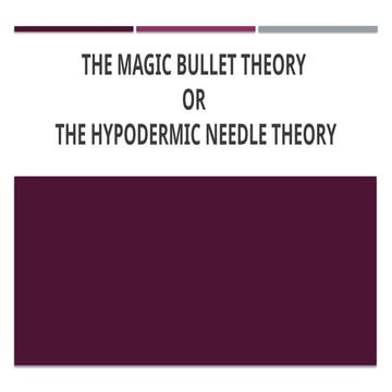 Understanding the Magic Bullet Theory: Media's Direct Impact on ...