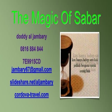 The magic of Sabar | PPTX