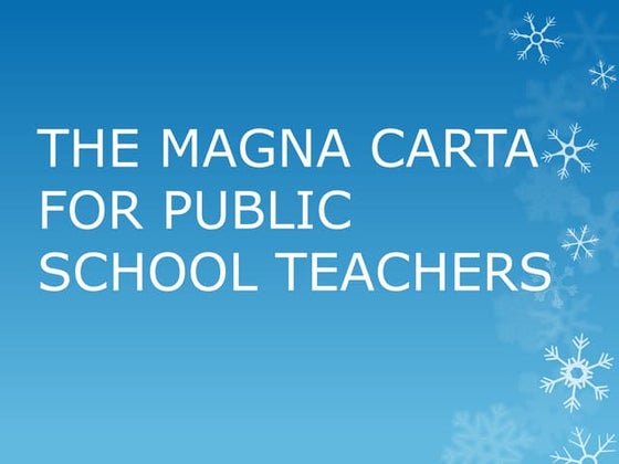 Republic act no. 4670 magna carta for public school teachers | DOCX ...