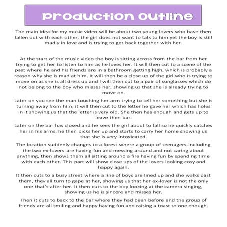 Script breakdown colour chart | DOCX