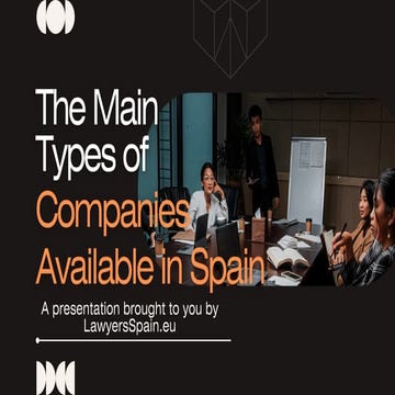 The Main Types of Companies Available in Spain | PDF