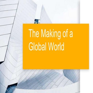 History - Class 10 - Making a Global World - Inter disciplinary project ...