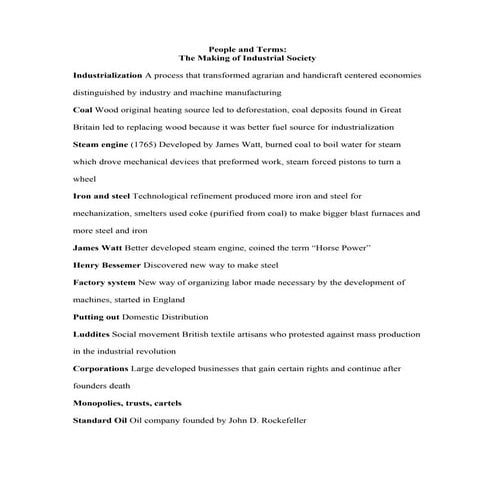 The Making Of Industrial Society | DOC