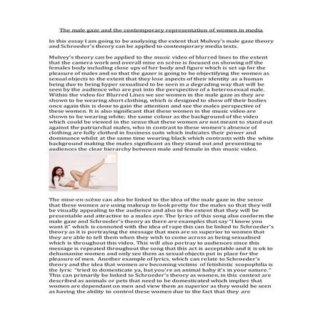 The male gaze and the contemporary representation of women in media ...