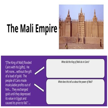 The Mali Empire and Mansa Musa's Emergence | PPTX