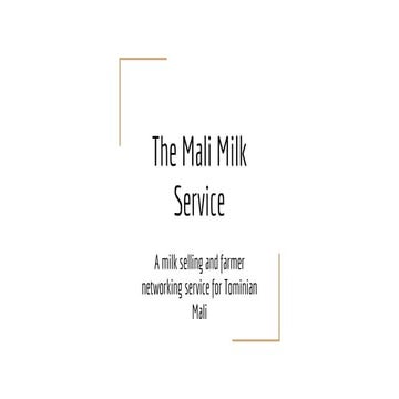 The mali milk service - Downscale2016 Slides (Aske Robenhagen) | PPTX
