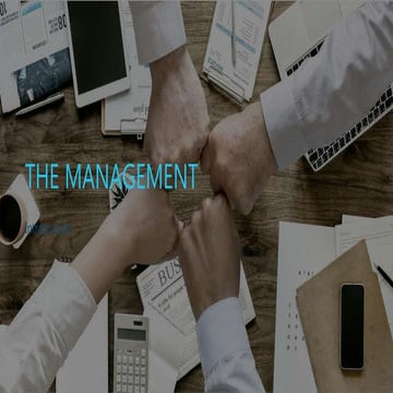 The management introduction course | PPT