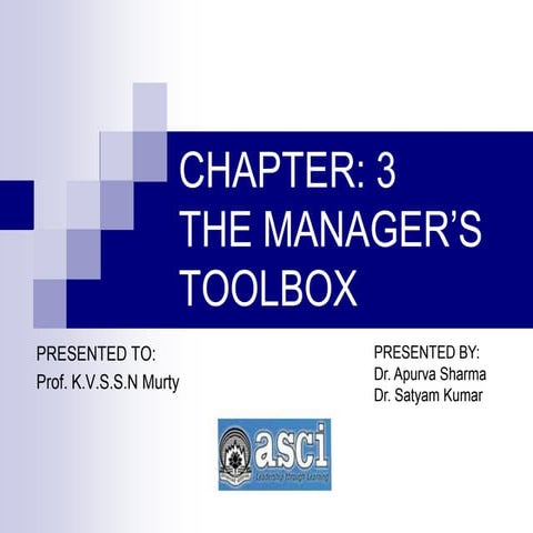 The manager’s toolbox | PPTX