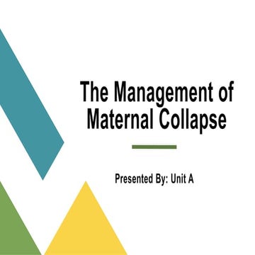 The Managment of Maternal Collapse and drugs used.pptx