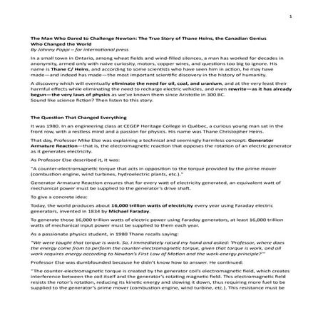 The Man Who Dared to Challenge Newton and Won! - The True Story of ...